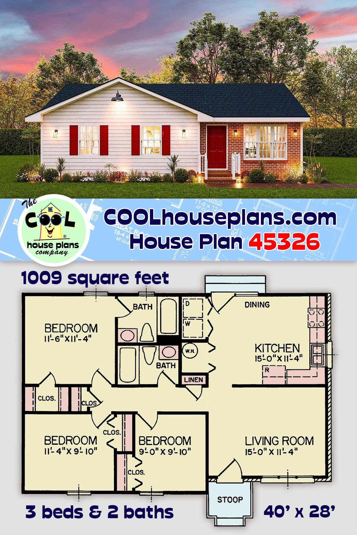 Simple One Story Ranch House Plans